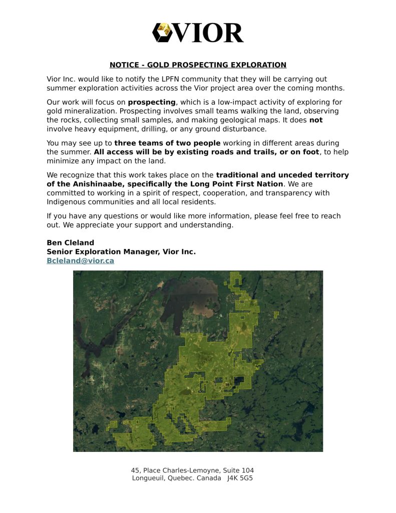 Notice: Gold Prospecting Activities – Summer 2025 | News | Long Point ...