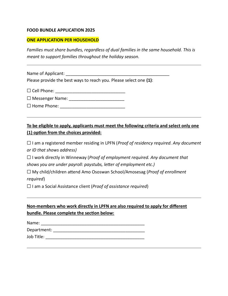 Demande pour le Panier Alimentaire 2025 – Une Demande par Ménage | News ...